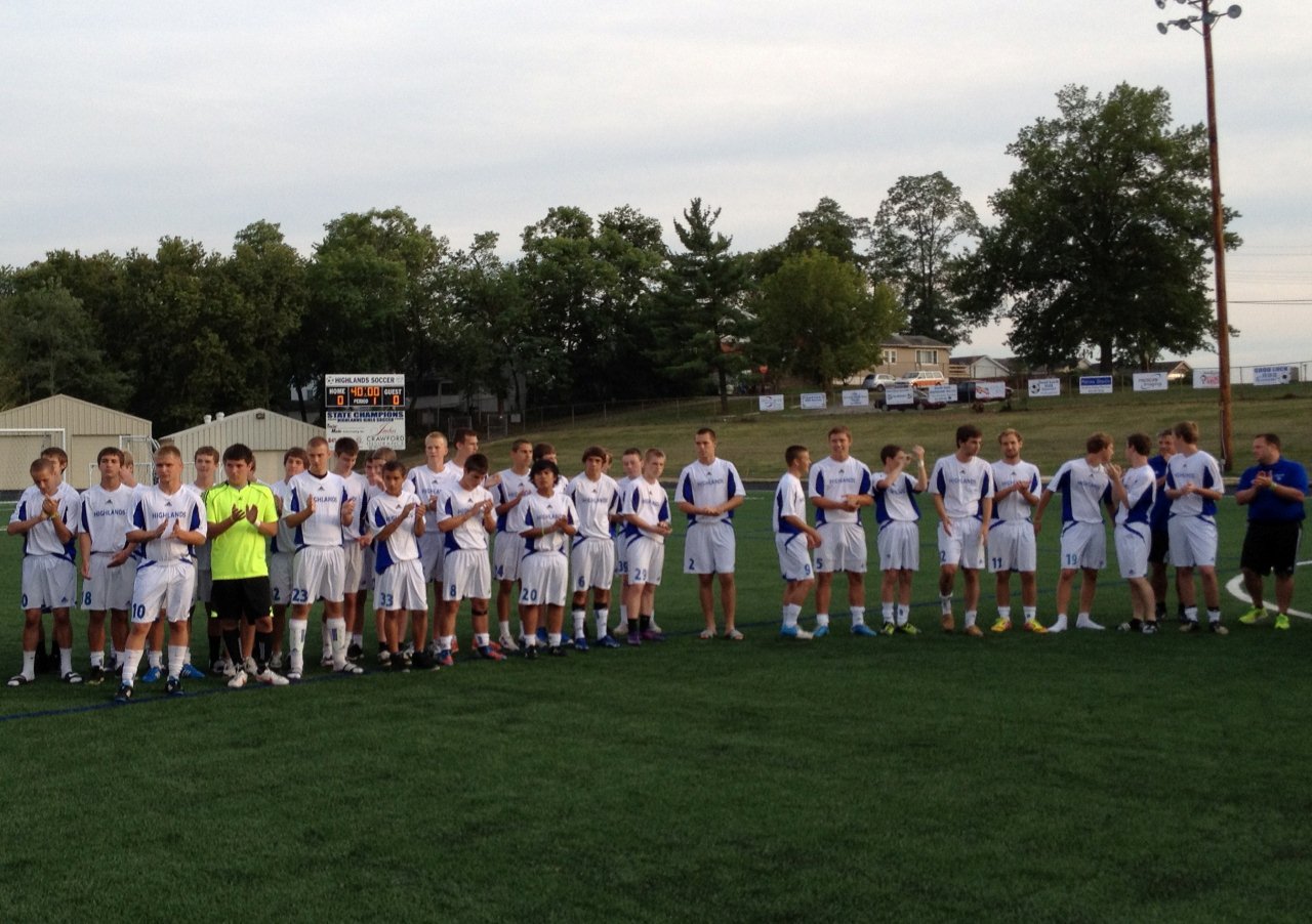 Soccer Field Dedication as Highlands Boys Roll - LINK nky