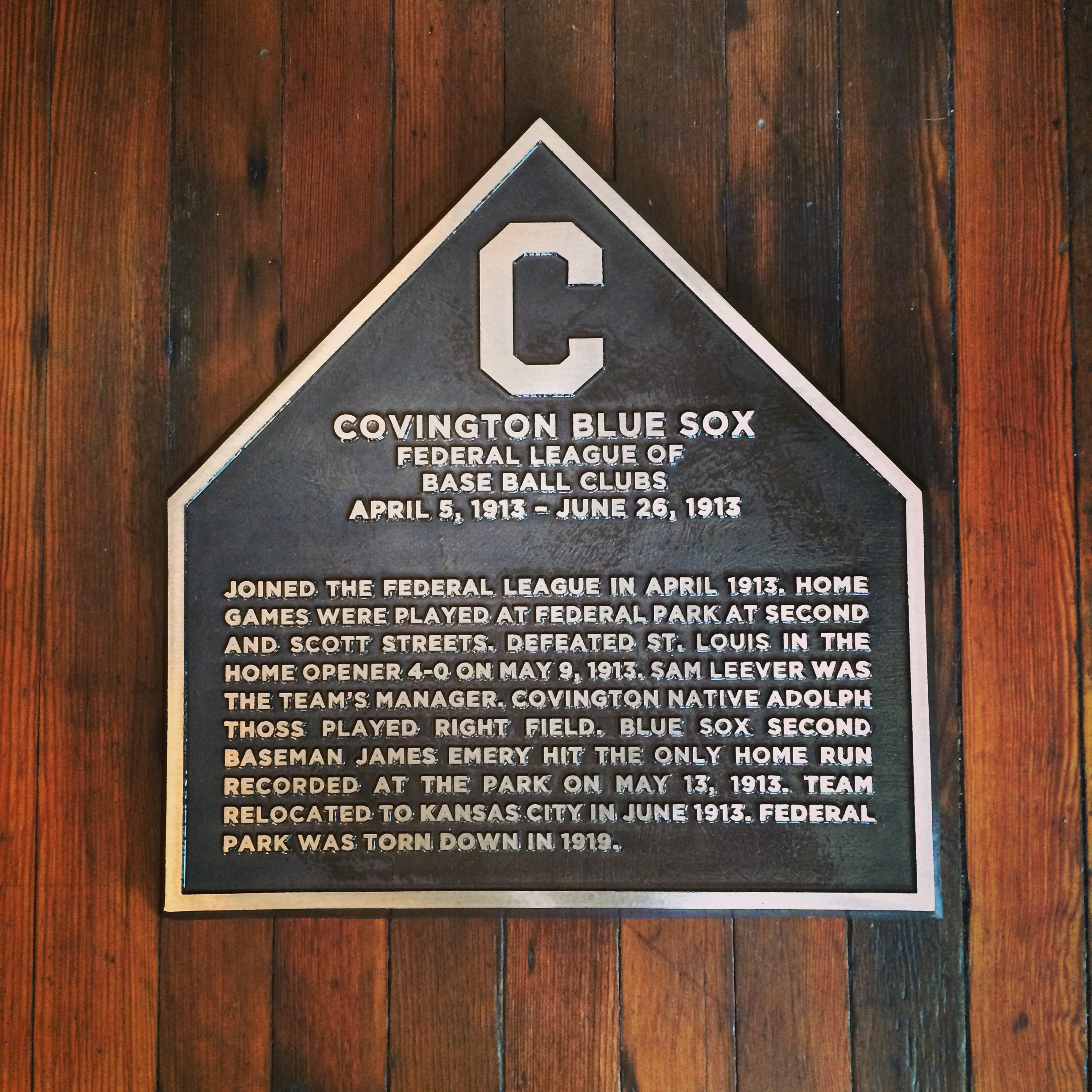 Here's How the Blue Sox Will Be Remembered in Covington Forever - LINK nky