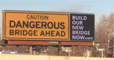 "Dangerous Bridge" Sign Changed, More Messages to Come - LINK nky
