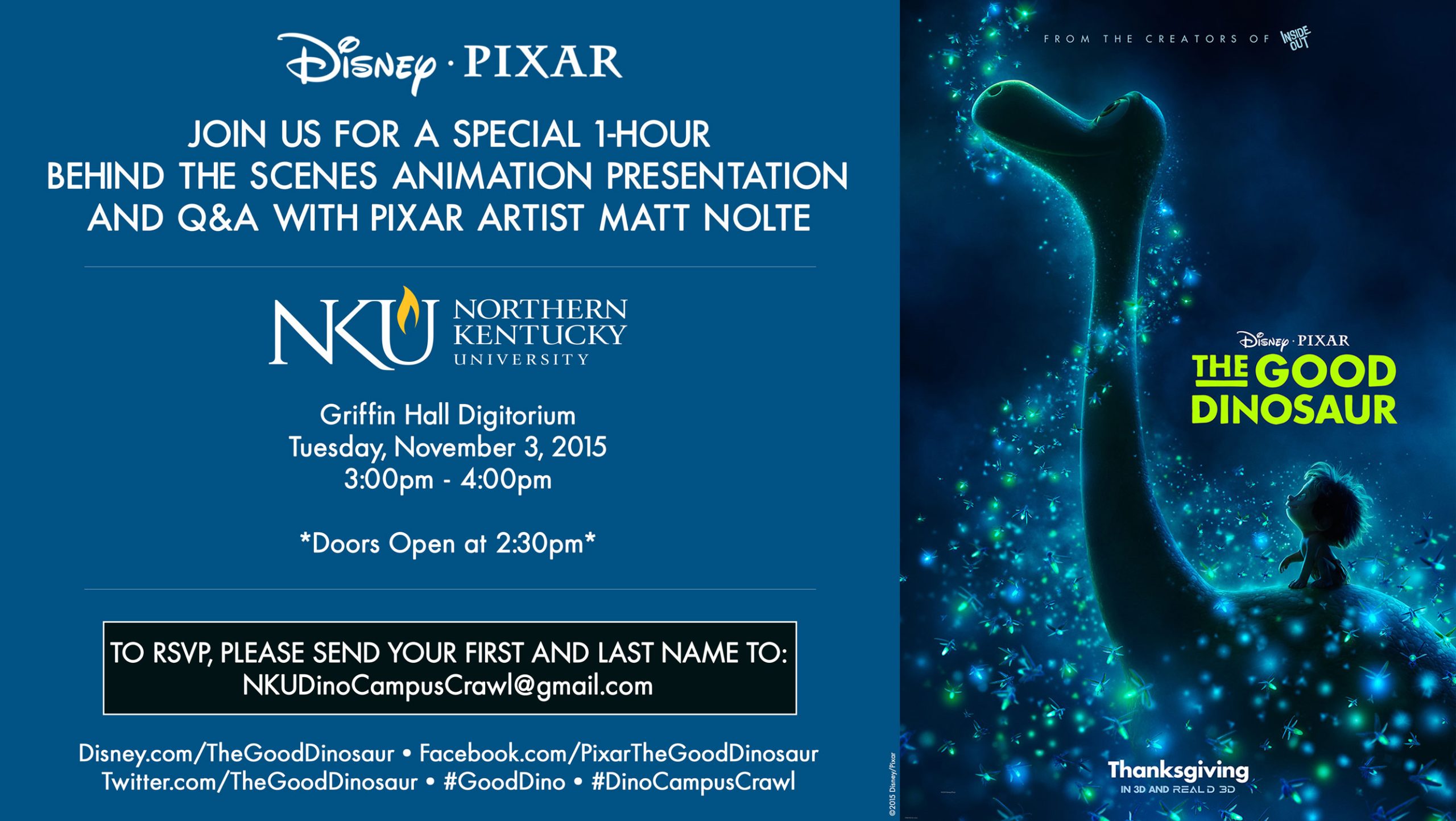 Disney Pixar Artist to Speak at NKU on Tuesday - LINK nky