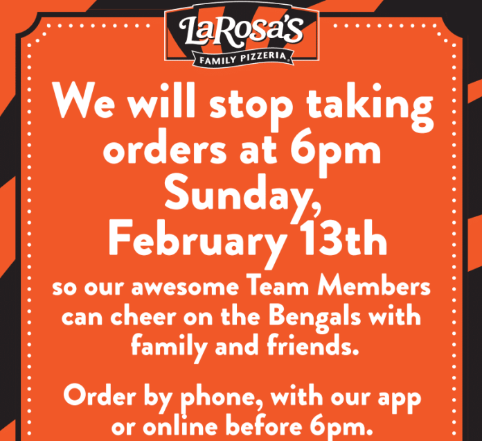 Most LaRosa's Locations to Close Early Sunday for Super Bowl - LINK nky