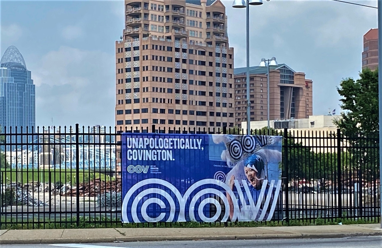 Covington's new economic development branding displayed outside IRS ...