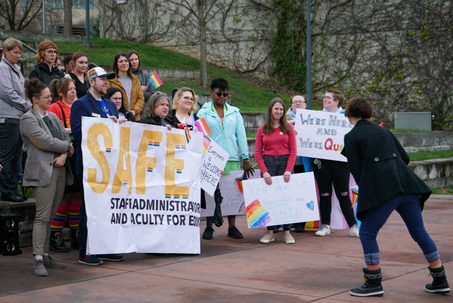 NKU students march in solidarity during Ally Week, Pride + Month - LINK nky