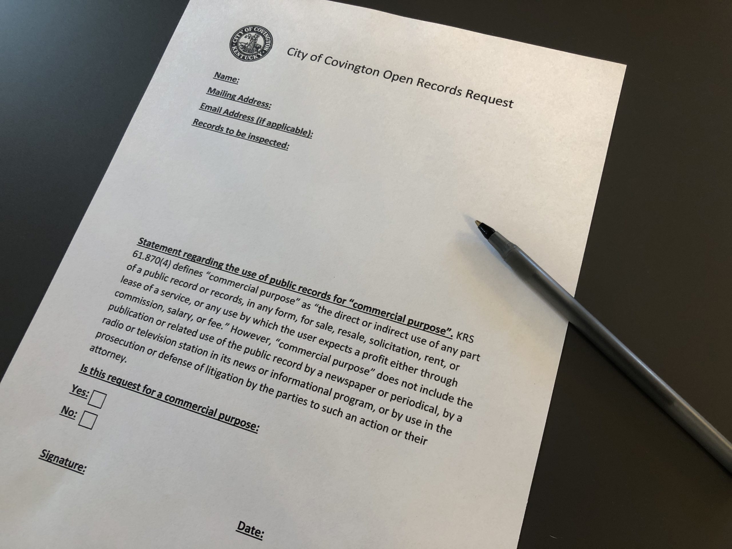 Covington considers changing open records policies