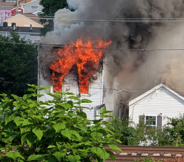 Crews battling structure fire in Newport
