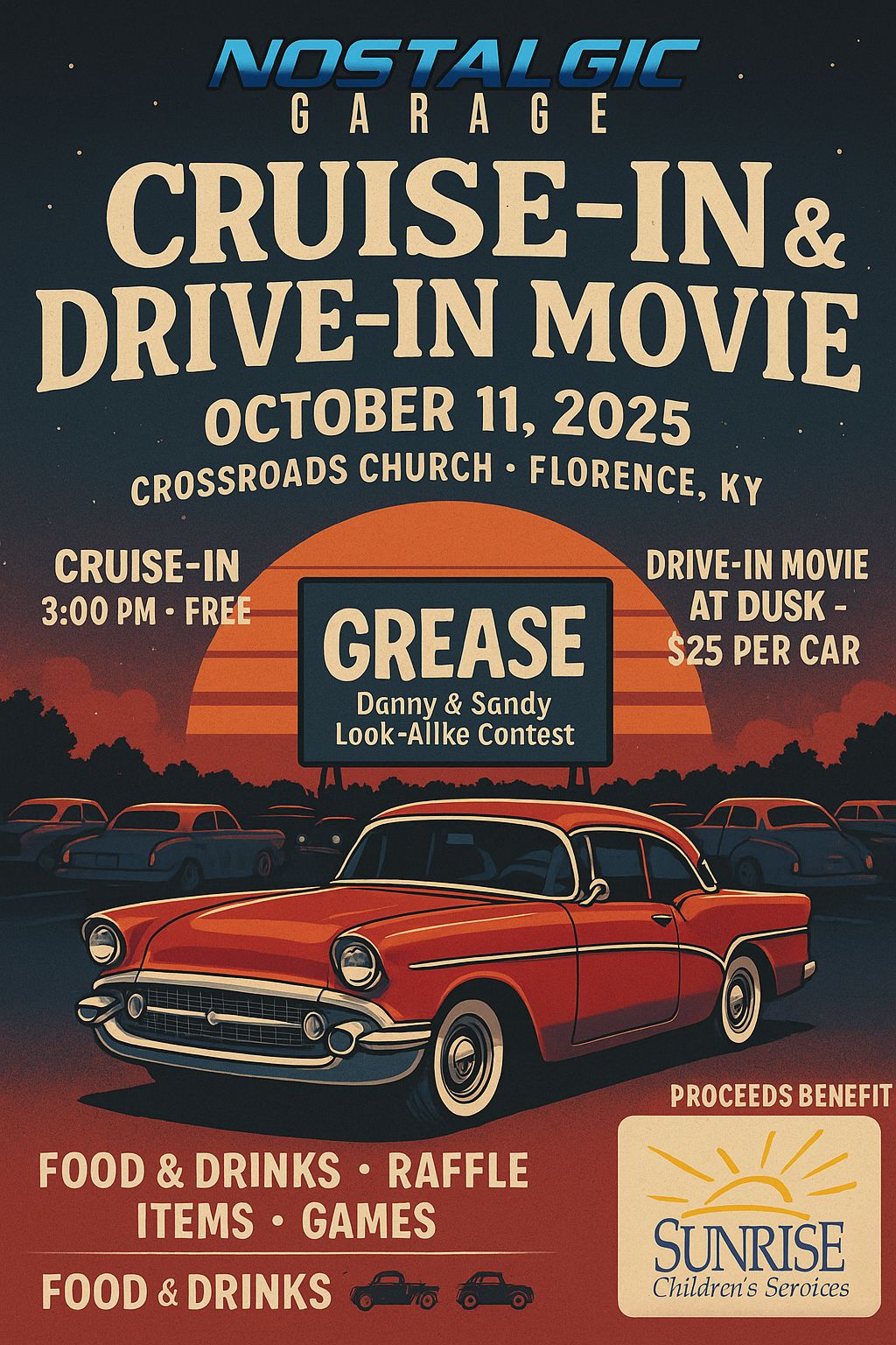 Press release: Cruise-In for a Cause: Nostalgic Garage hosts “Grease ...