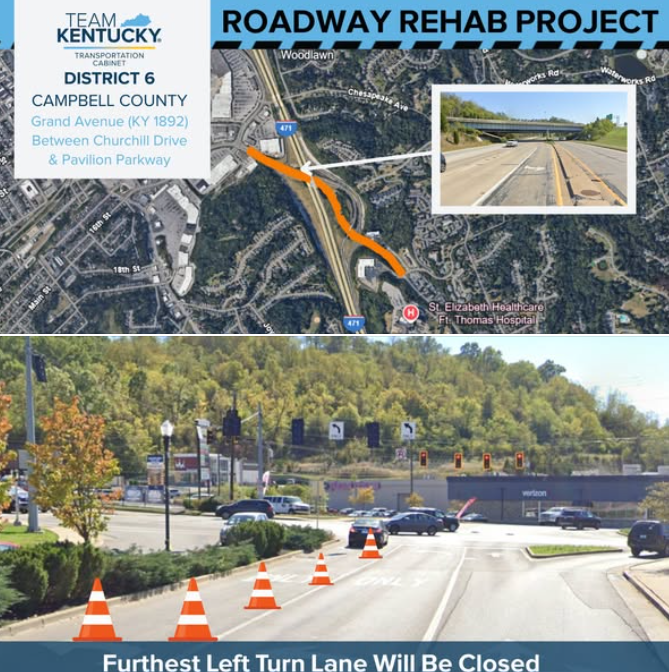 Roadwork begins on Grand Avenue, expect traffic delays through Nov.