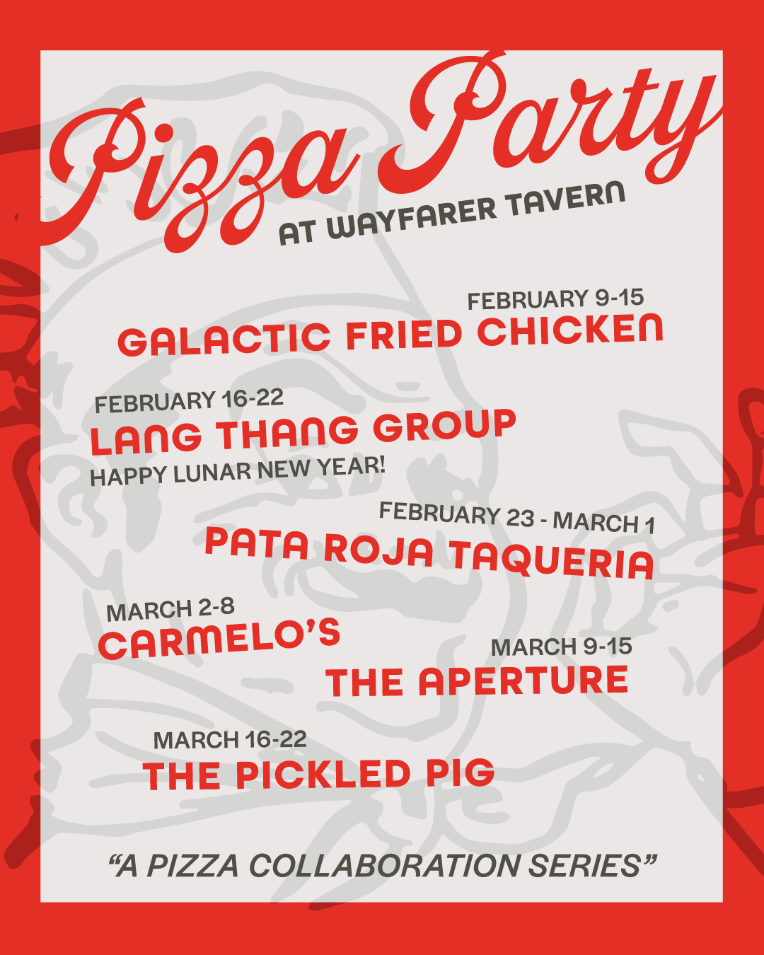 Press release: Wayfarer Tavern Pizza Party collaboration series - LINK nky