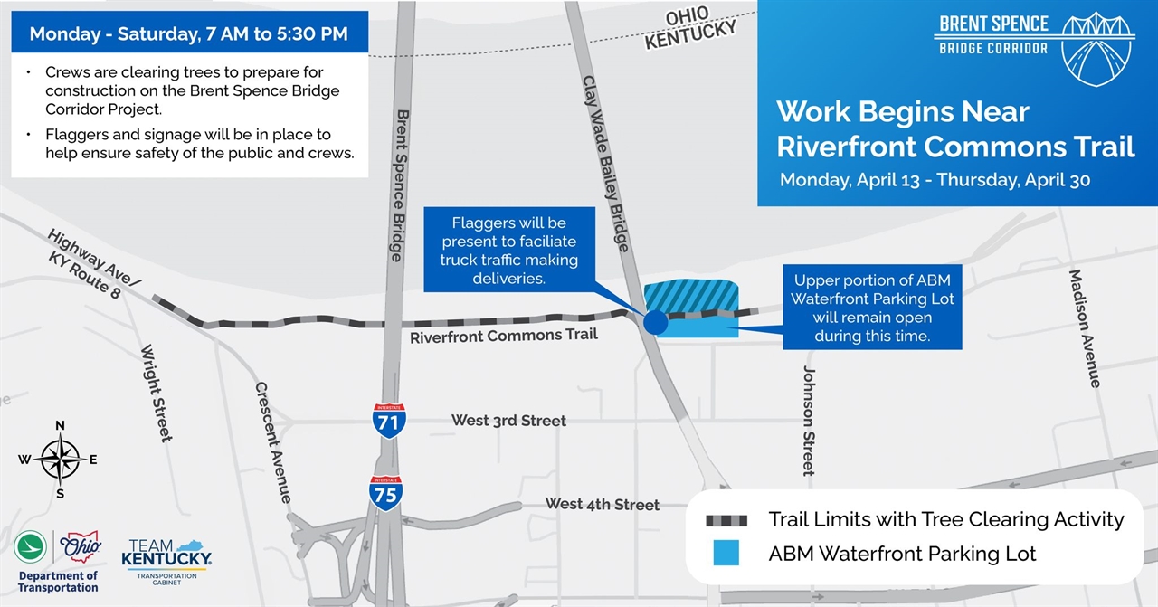 Work near Riverfront Commons in Covington to start next month