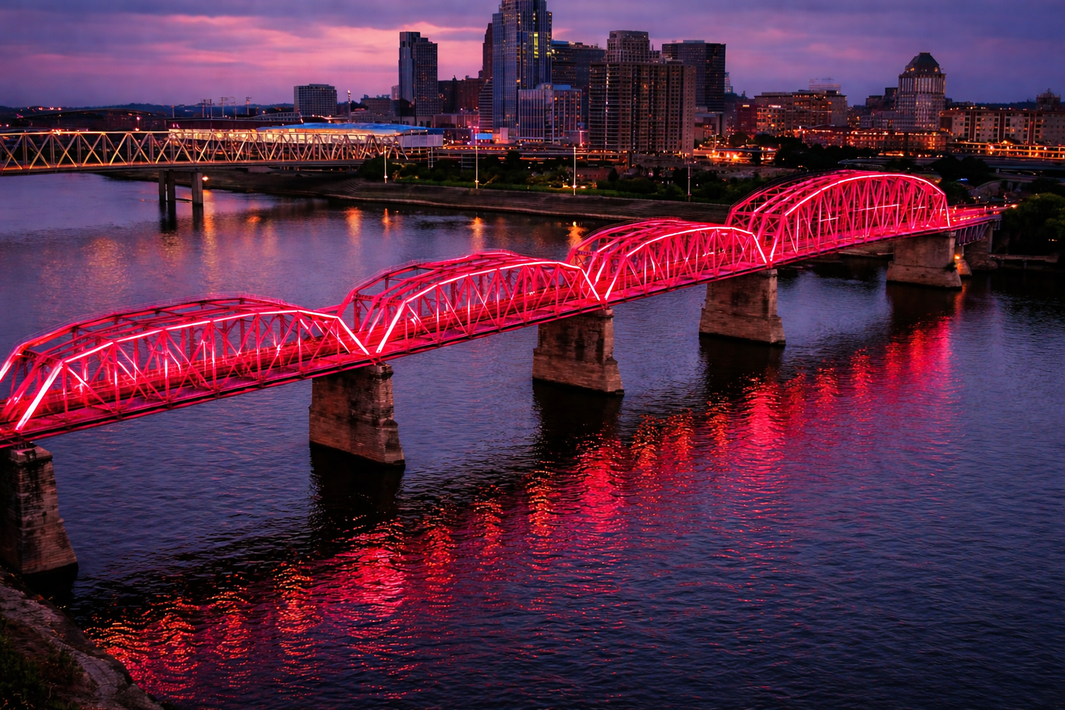 $2M lighting upgrade, closure ahead for Purple People Bridge
